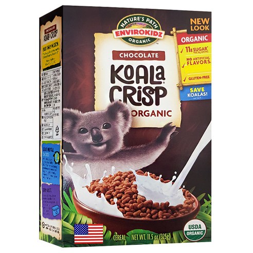 NATURE'S PATH Koala Crisp巧克力風味早餐麥片, 325g, 1盒 - 麥片/棒狀零食 | 酷澎