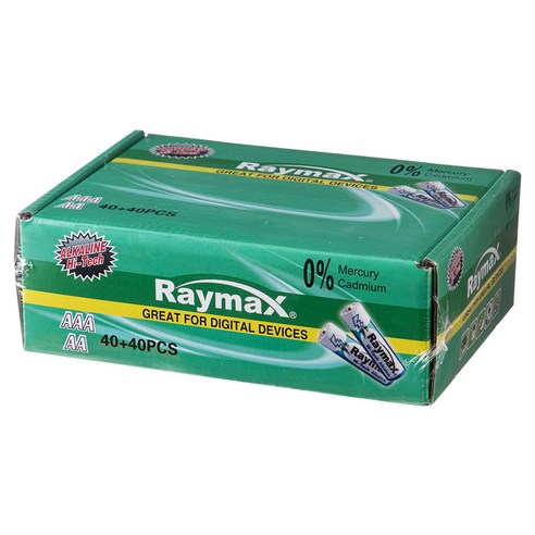 레이맥스 알카라인 건전지 AAA 40p + AA 40p - AAA건전지 | 쿠팡