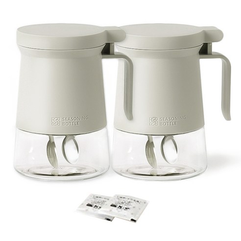 건파더 습기방지 양념통 세트 크림, 350ml(2P) ..., 2세트 - 양념통/조미료통 | 쿠팡