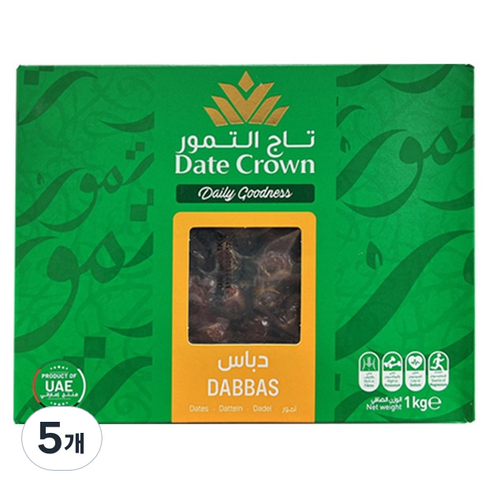 Date Crown Dabbas 椰棗, 1kg, 5個 - 葡萄乾/水果乾 | 酷澎