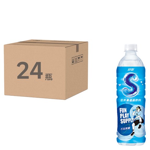 Super Supau 舒跑 S健康補給飲料 590ml 運動後迅速補充水分與電解質, 24瓶 - 運動/電解質飲料 | 酷澎