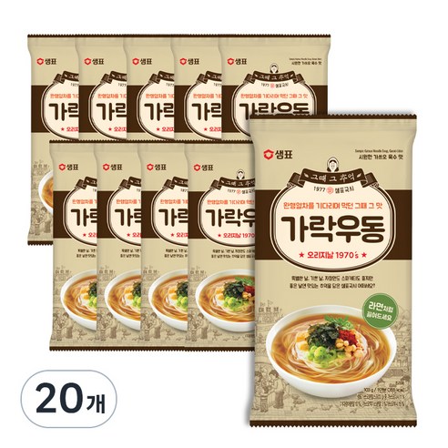 '샘표 가락우동, 103g, 20개' 최저가 검색, 최저가 18,380원 - 할인 알림