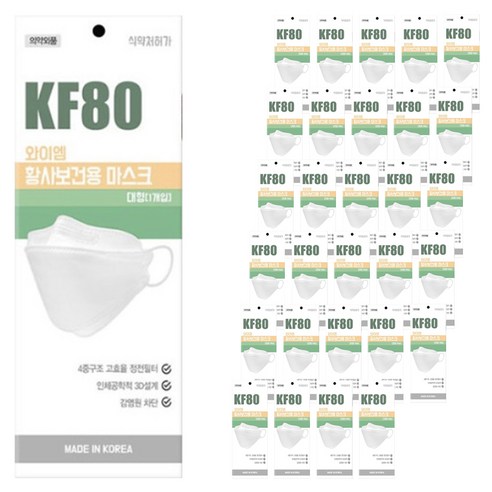 와이엠 황사 보건용 마스크 대형 KF80 - KF80 마스크 | 쿠팡