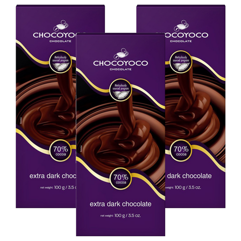 CHOCOYOCO 70% 特濃黑巧克力 100g, 3片 - 黑巧克力 | 酷澎