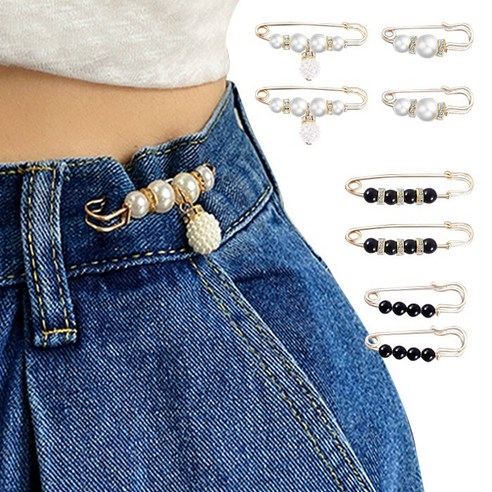 치마 바지 허리 줄이기 옷핀 고정핀 진주 브로치 set - 옷핀/브로치핀 | 쿠팡