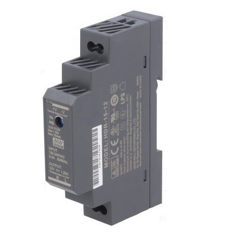 MEAN WELL HDR-15-12 15W 12V 階梯式DIN導軌電源供應器 (佑齊企業 iCmore), 1個 - 照明安裝附件 | 酷澎