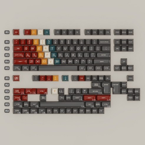 JTK HSA ECCENTRIC Weirdo Keycaps 2 색 ABS 프로필 부드럽고 밝은 키 캡 맞춤형 기계식 액세서리 ...