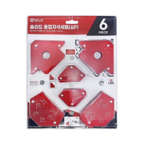 솔리드 용접자석 각도자석 6P세트 용접 공구 마그네틱 화살표형 다각형 직각 S-WM06 - 용접기/기타용접용품 | 쿠팡