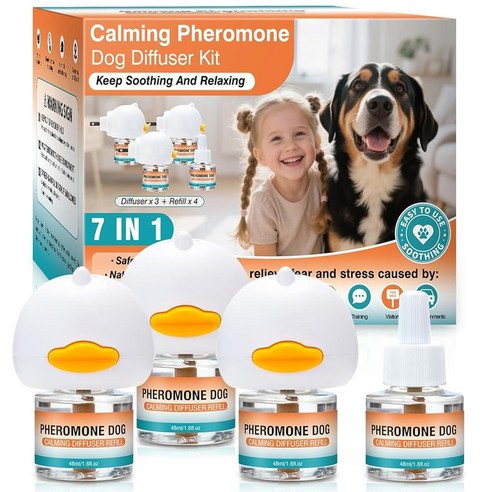 Dog Calming Pheromones Diffuser to Calm Pet 7 In 1 Advanced Kit ...