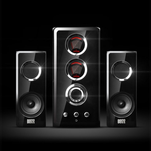 보노보스 2.1채널 우퍼 컴퓨터 PC용 게이밍 멀티미디어 LED 앰프 스피커 BOS-5000 TITAN 2 - 홈시어터용 스피커 ...