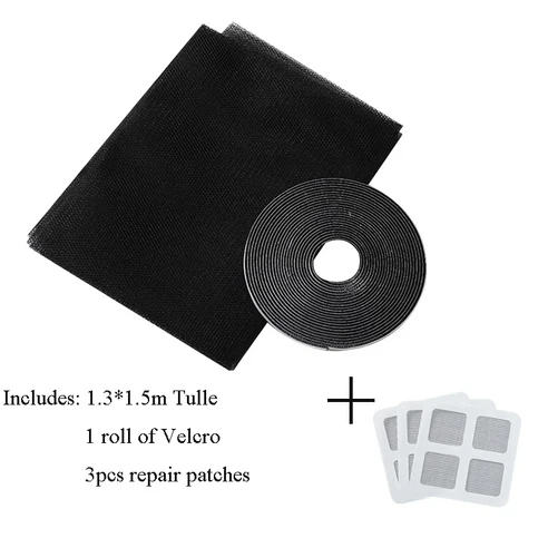 Window Mosquito Net Self Adhesive Anti Door Mesh DIY Free Cutting Fly ...