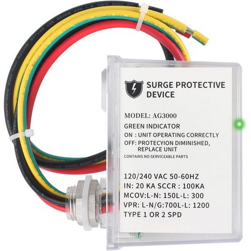 120240 볼트 교류 범용 HVAC 서지 보호 장치 AG3000 TPMOV 기술 방수 인클로저 종합 - 전압안전장치 | 쿠팡