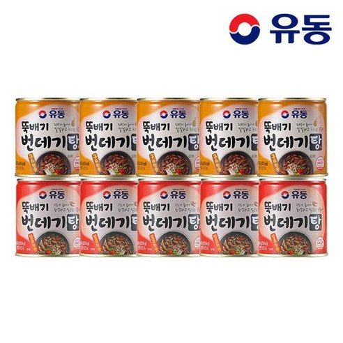 유동 뚝배기 번데기탕 구수한 맛 280g 5개 +얼큰한 맛 280g 5개 - 번데기통조림 | 쿠팡