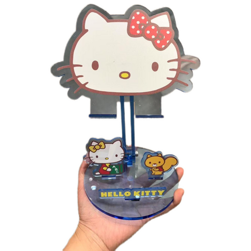 KamBoo 귀여운 헬로키티 폰 스탠드 조절 가능한 아크릴 받침대 - 거치대 | 쿠팡