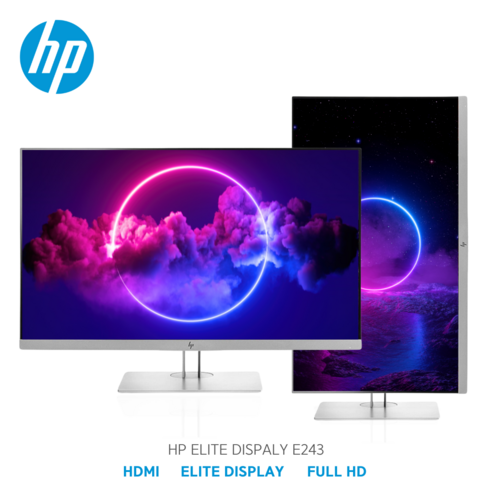 HP EliteDisplay E243 IPS FHD 24인치 피벗모니터 광시야각 HDMI DP 노트북 사무용 듀얼용 [아이리스특가] - 게이밍 모니터 | 쿠팡
