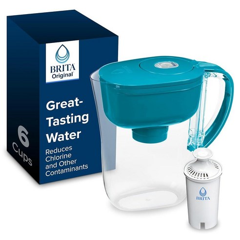 (100% 미국 정식 수입) Brita SMART 스마트LIGHT 라이트 변경 표시기가 있는 메트로 정수 필터 피처 BPA 프리 ...