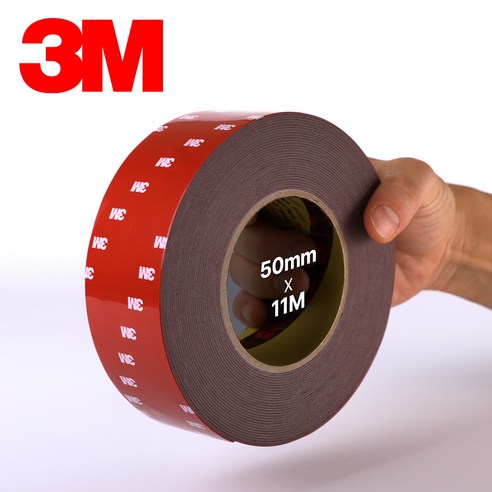 쓰리엠(3M) 아크릴 양면테이프 대용량 11m*50mm - 양면폼테이프 | 쿠팡