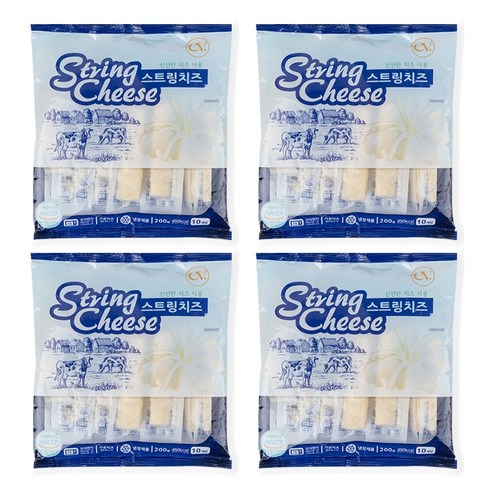 이스트밸리 스트링치즈 20g x 10개입 4팩, 200g, 4개 - 치즈스낵 | 쿠팡