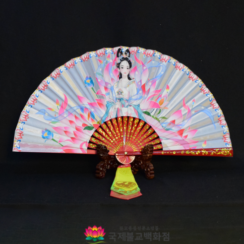 신중부채외선녀손부채 - 소사이즈 고급선녀그림부채 무속부채 포광사 - 불교 용품 | 쿠팡