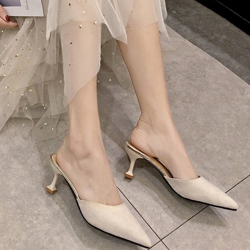 스웨이드 소재 여성 스킬레토 뮬 디자인 펌프스 구두 sky+34809xG - 힐/펌프스 | 쿠팡