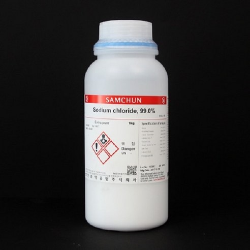 Nacl (Sodium chloride) 99.0% 1kg 염화나트륨 시약 - 시약병 | 쿠팡