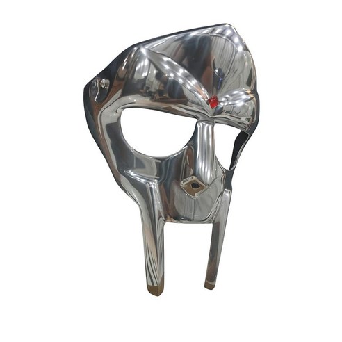 122591 Legendary Chrome MF DOOM Gladiator Metal Mask with Red Gem ...