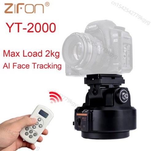 ZIFON YT-1000 YT-2000 AI 얼굴 추적 헤드 팬 틸트 스태빌라이저 카메라 360 전문 삼각대 캠코더 모바일 ...