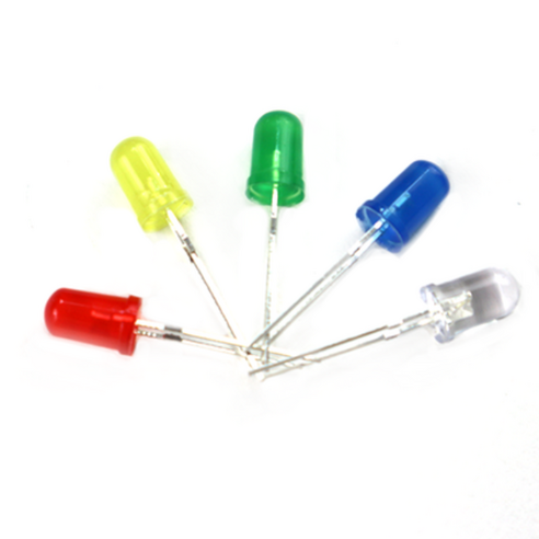 아두이노 일반 LED 5파이 (Red Green Yellow White Blue) - CPU | 쿠팡