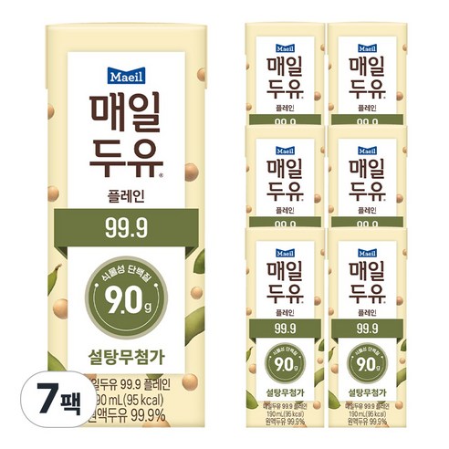 매일유업 매일두유 190ml 7팩, 190ml, 7개 - 두유 | 쿠팡