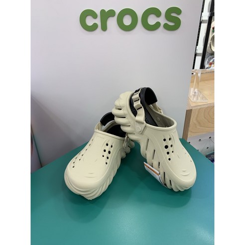[크록스] 정품매장발송 207937-2YJ 에코 클로그 본/블랙 (Echo clog Bone/Black) - NC순천점 ...