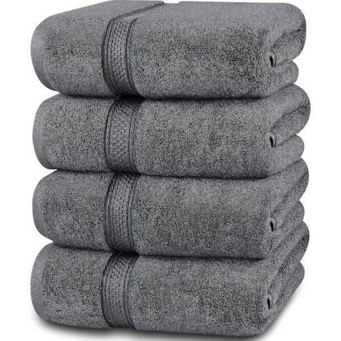 UTOP 탑 상의ia TOWEL 타월s Bath SET 세트 PACK 팩 OF 오브 4 4팩 PREMIUM 프리미엄 100% ...