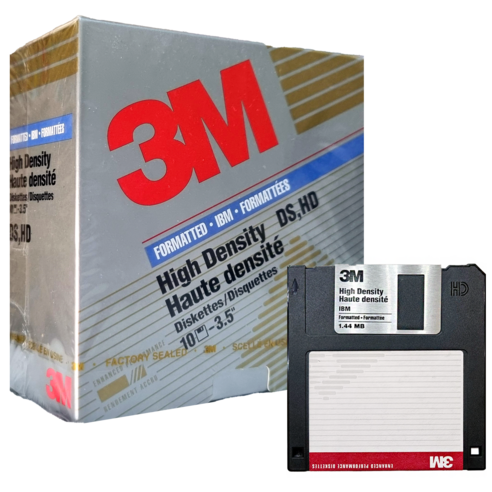 3M 플로피디스켓 3.5인치 [10장 1팩] 1.44MB 블랙 2HD 미개봉 Floppy diskette 플로피디스크 - 공 ...