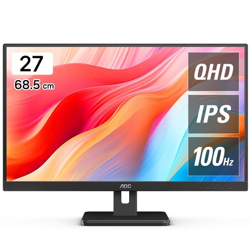 알파스캔 AOC Q27E3S2 QHD IPS 100 시력보호 무결점 27인치 사무용 컴퓨터 가성비 100Hz 모니터 - 게이밍 ...