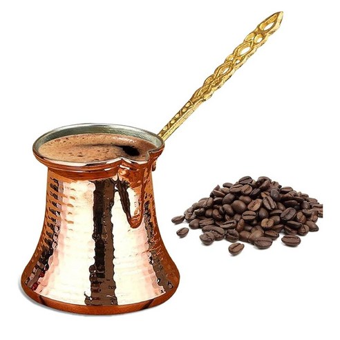 NAGODYA Turkish Coffee 구리 포트 그리스 아라비아 커피 메이커 앤티크 구리 외관 전통적인 오토만 수제 커피 ...
